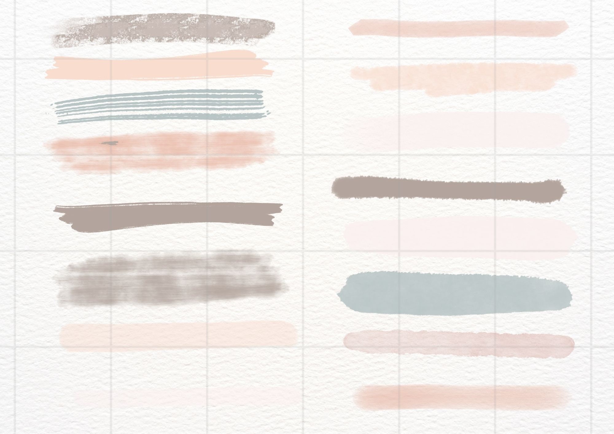 NEUTRAL Watercolor Brush Strokes, Instant Download, Watercolor Clipart ...