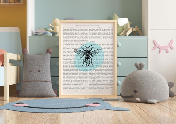 Printable Wall Art BEE POSTER Instant Download Insect - Etsy
