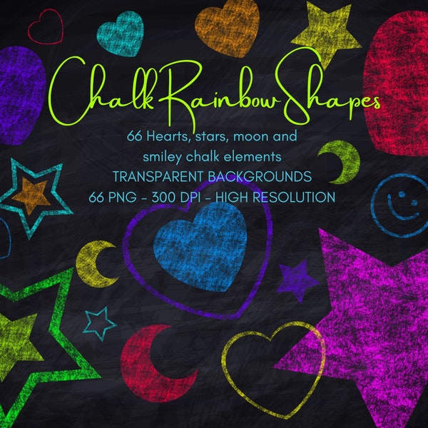 Chalkboard Shapes - Etsy