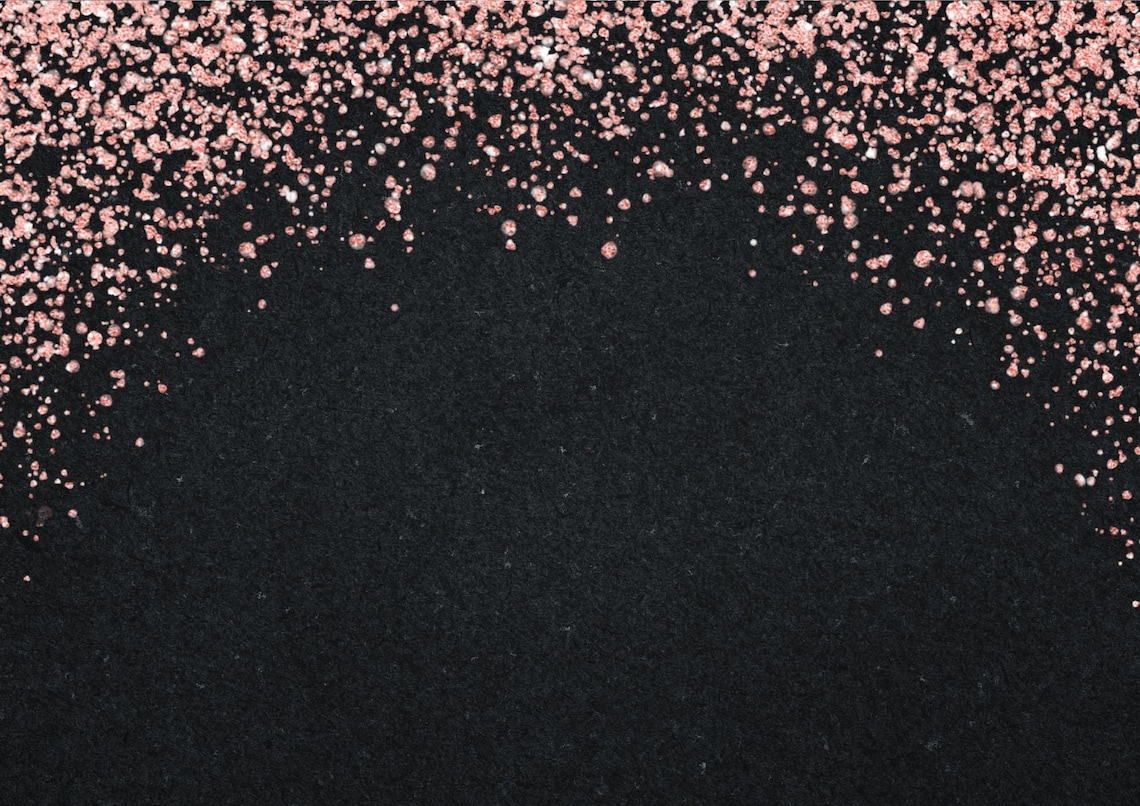 Rose Gold Glitter Borders Clipart and Frames, Instant Download ...