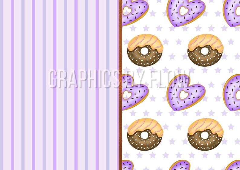 Donut Digital Paper Seamless Backgrounds Sprinkles Digital - Etsy