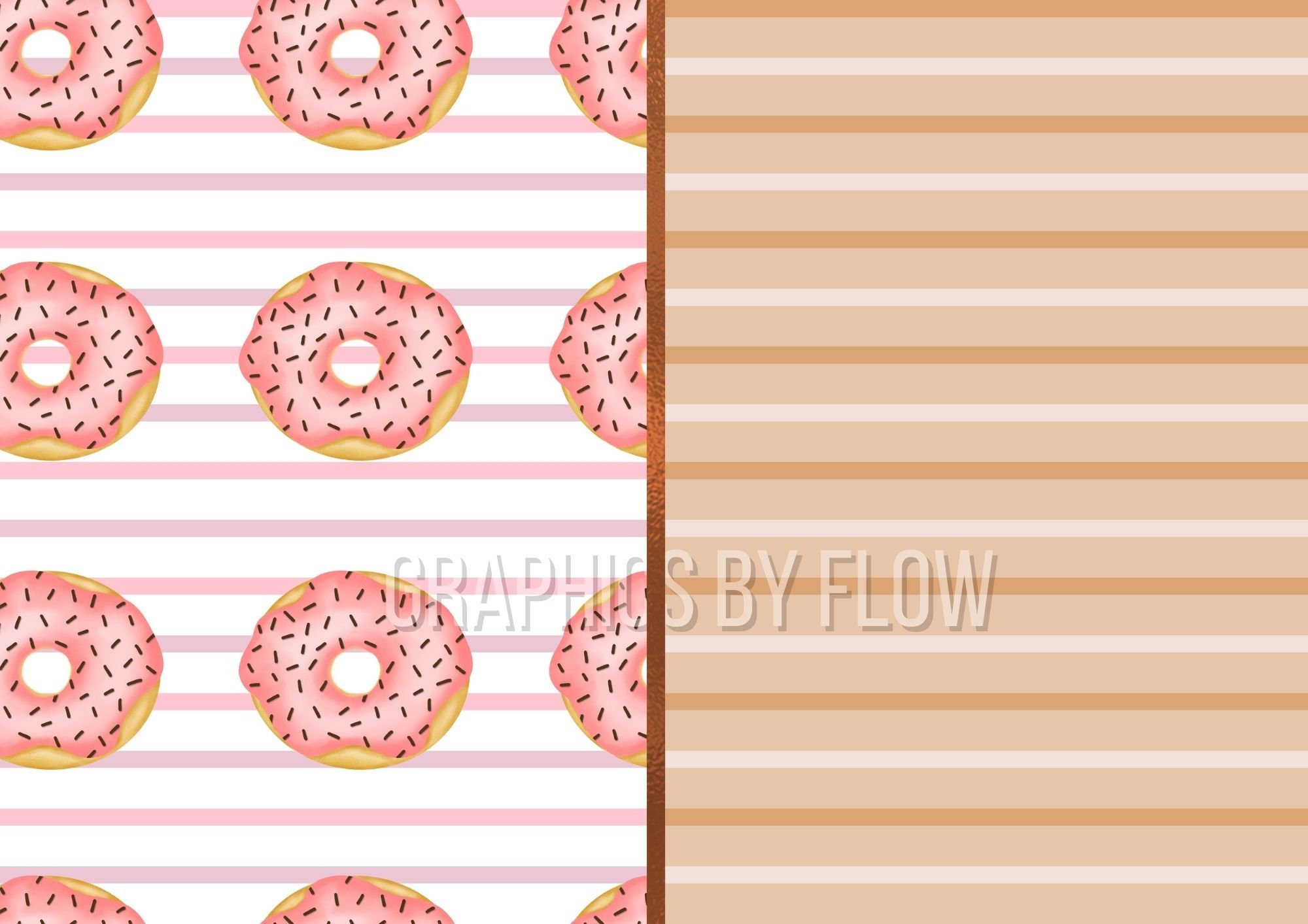 Donut Digital Paper Seamless Backgrounds Sprinkles Digital - Etsy