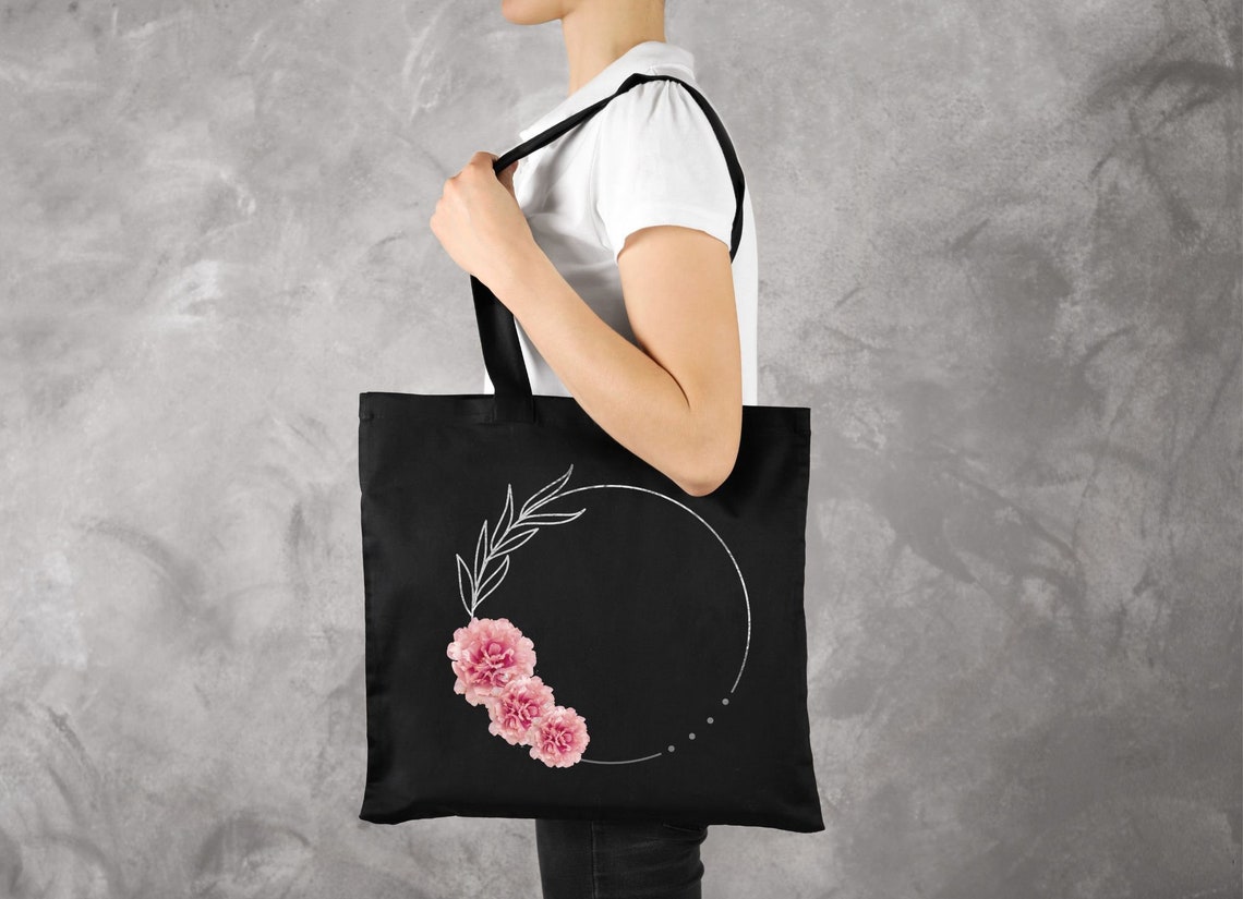 Pink and Silver Floral Clip Art Clipart instant Download 22 - Etsy