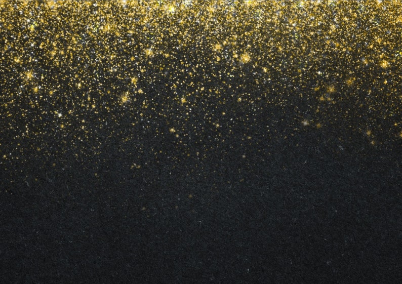 Gold Glitter Borders Clipart, Instant Download, Gold Glitter PNG ...