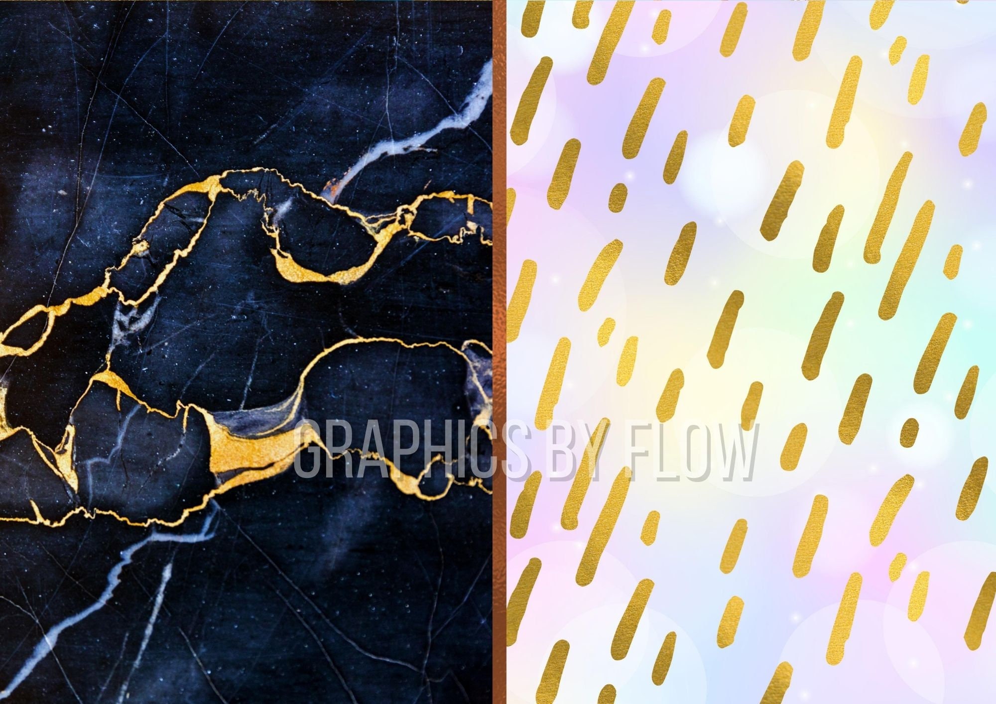 Rainbow Gold Digital Paper, Pastel Digital Paper, Instant Download, 20 ...