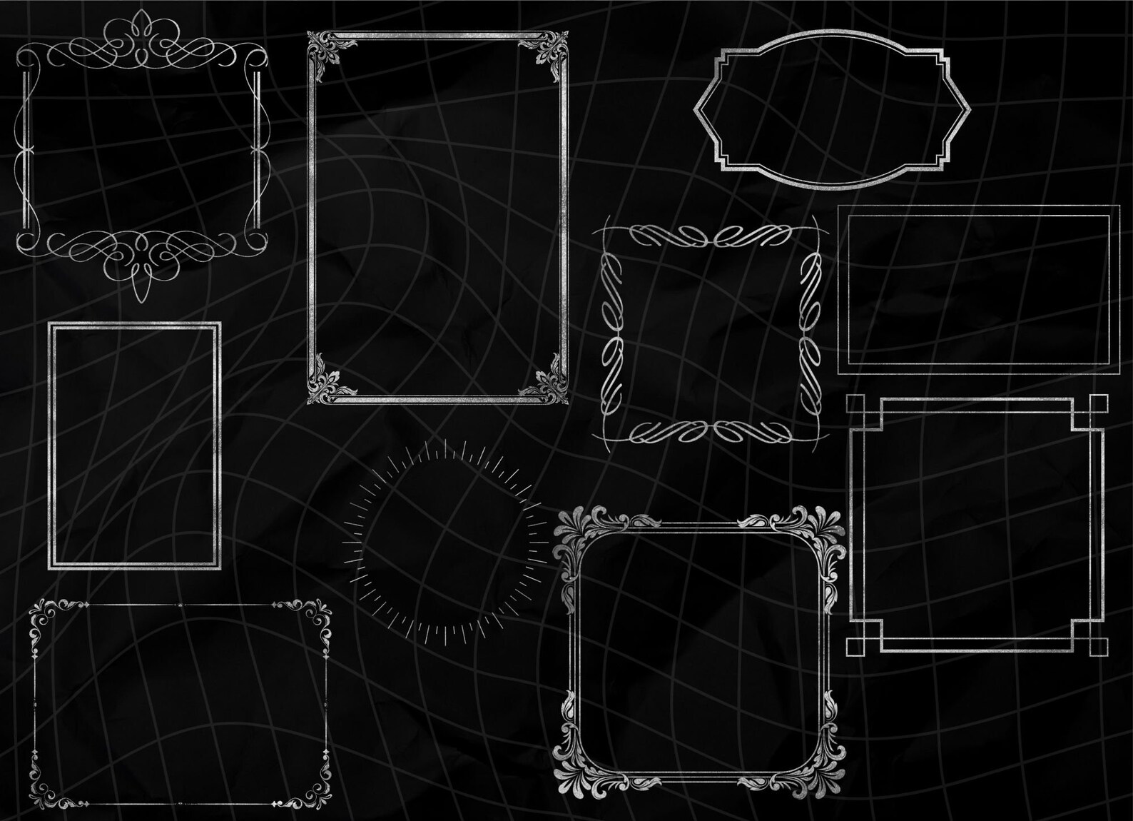 SILVER VINTAGE FRAMES Instant Download 30 Png Frame - Etsy