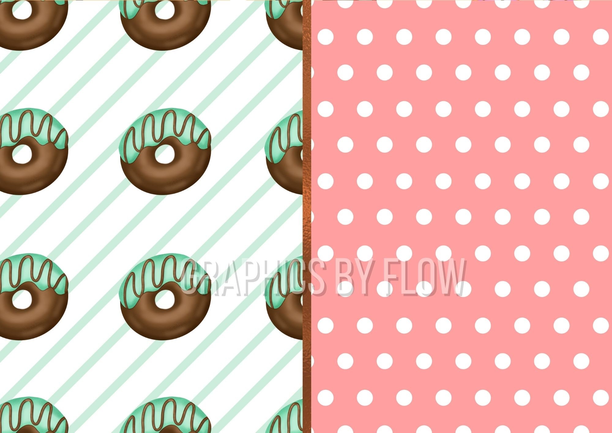 Donut Digital Paper Seamless Backgrounds Sprinkles Digital - Etsy
