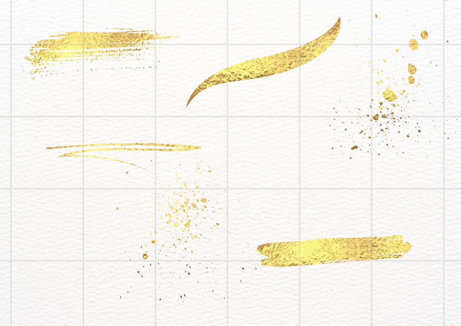 Green and Gold Tropical Leaves Clipart ,instant Download, 54 PNG ...