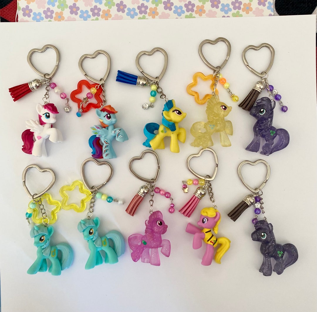 My Little Pony Keychains Mini Figures Cute Ponies Rainbow Dash Lyra ...