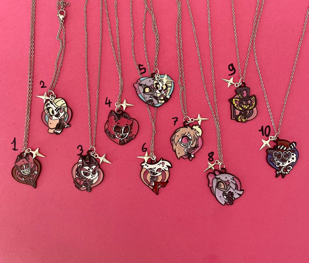 Hazbin Hotel Characters Necklaces Helluva Boss Enamel Necklace Jewelry ...
