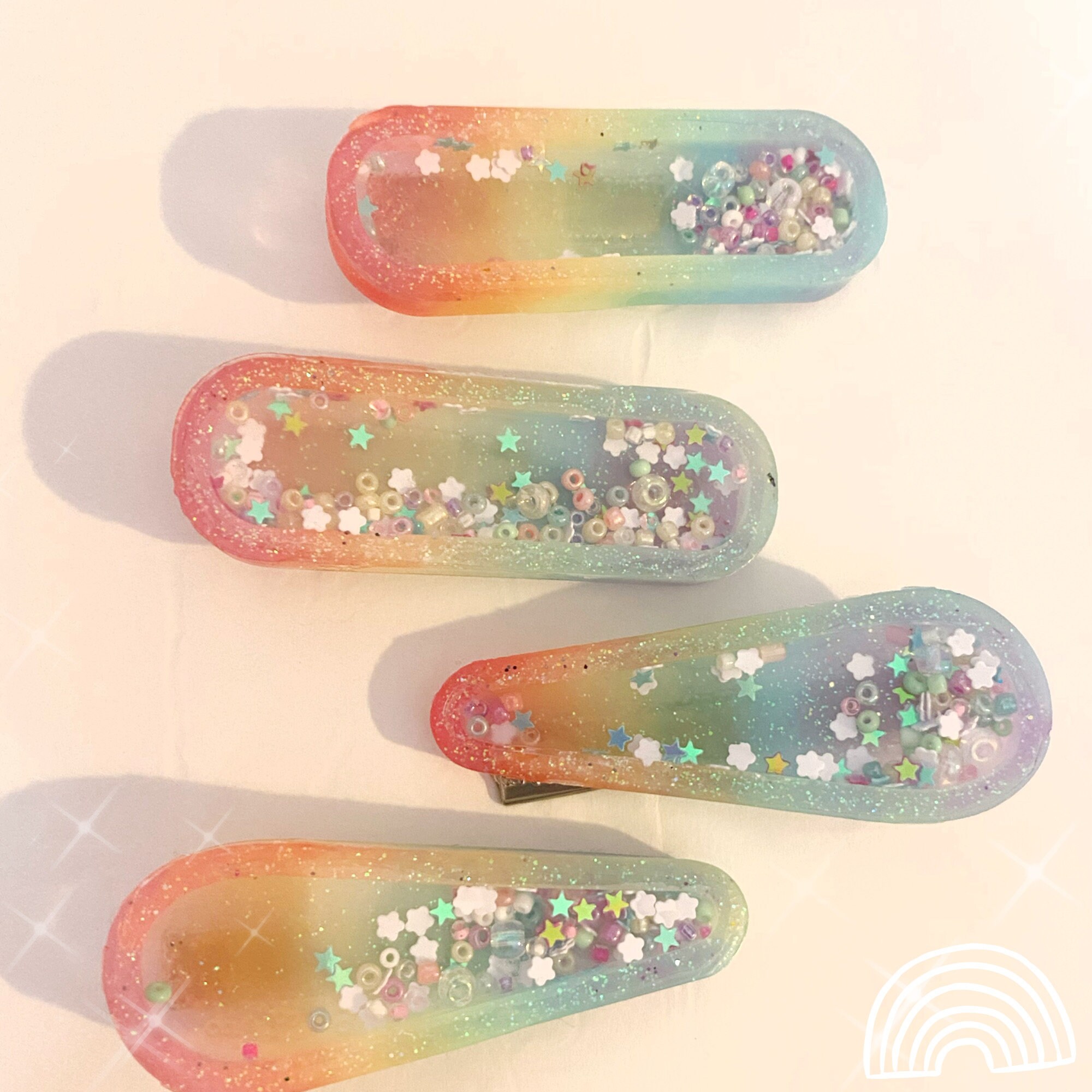 Rainbow Resin Glitter Pastel Lgbt Pride Resin Shaker Epoxy Uv - Etsy