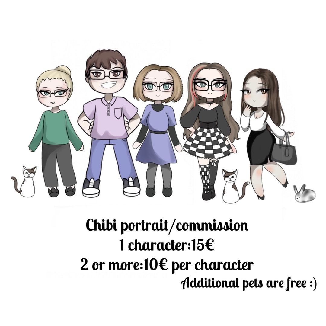 Chibi Anime Portraits Family Portraits , Oc Drawings , Couple Portraits ...