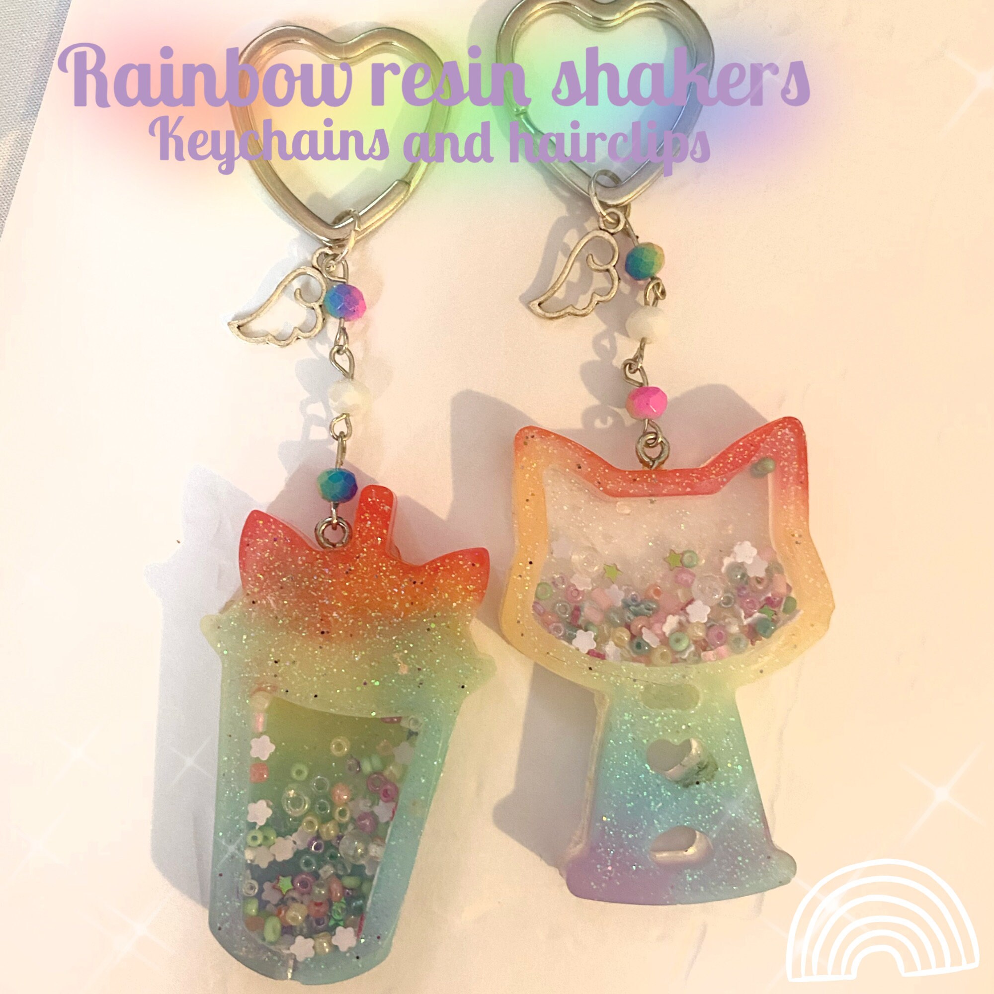 Rainbow Resin Glitter Pastel Lgbt Pride Resin Shaker Epoxy Uv - Etsy