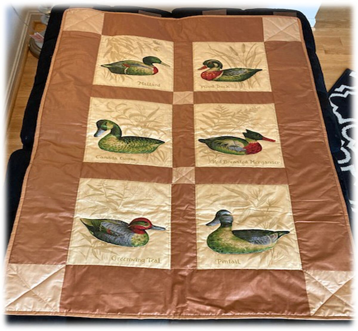 Quilt - What the Quack Hand Pieced Machine Quilted Throw Wall Hanging ...