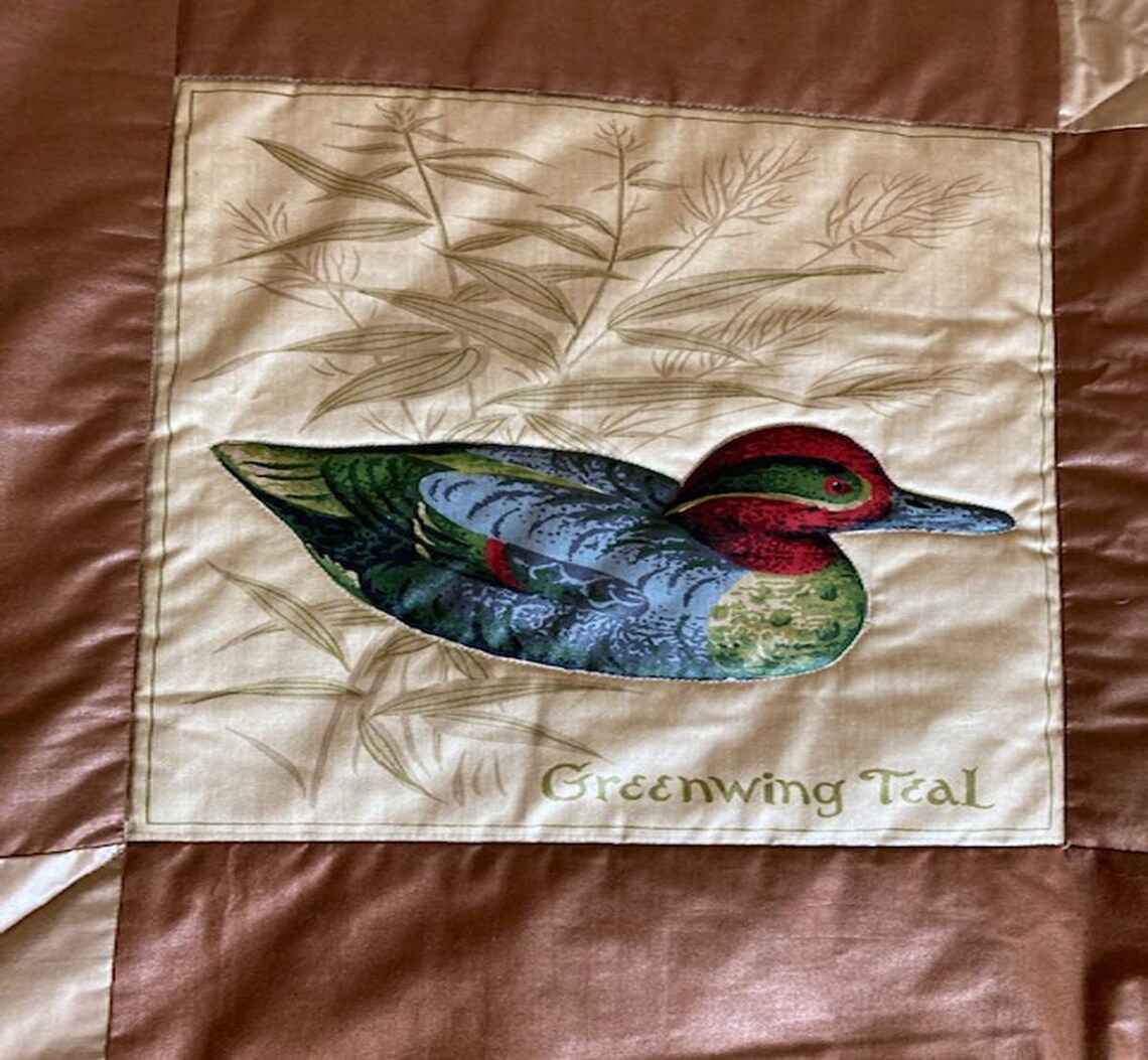 Quilt - What the Quack Hand Pieced Machine Quilted Throw Wall Hanging ...
