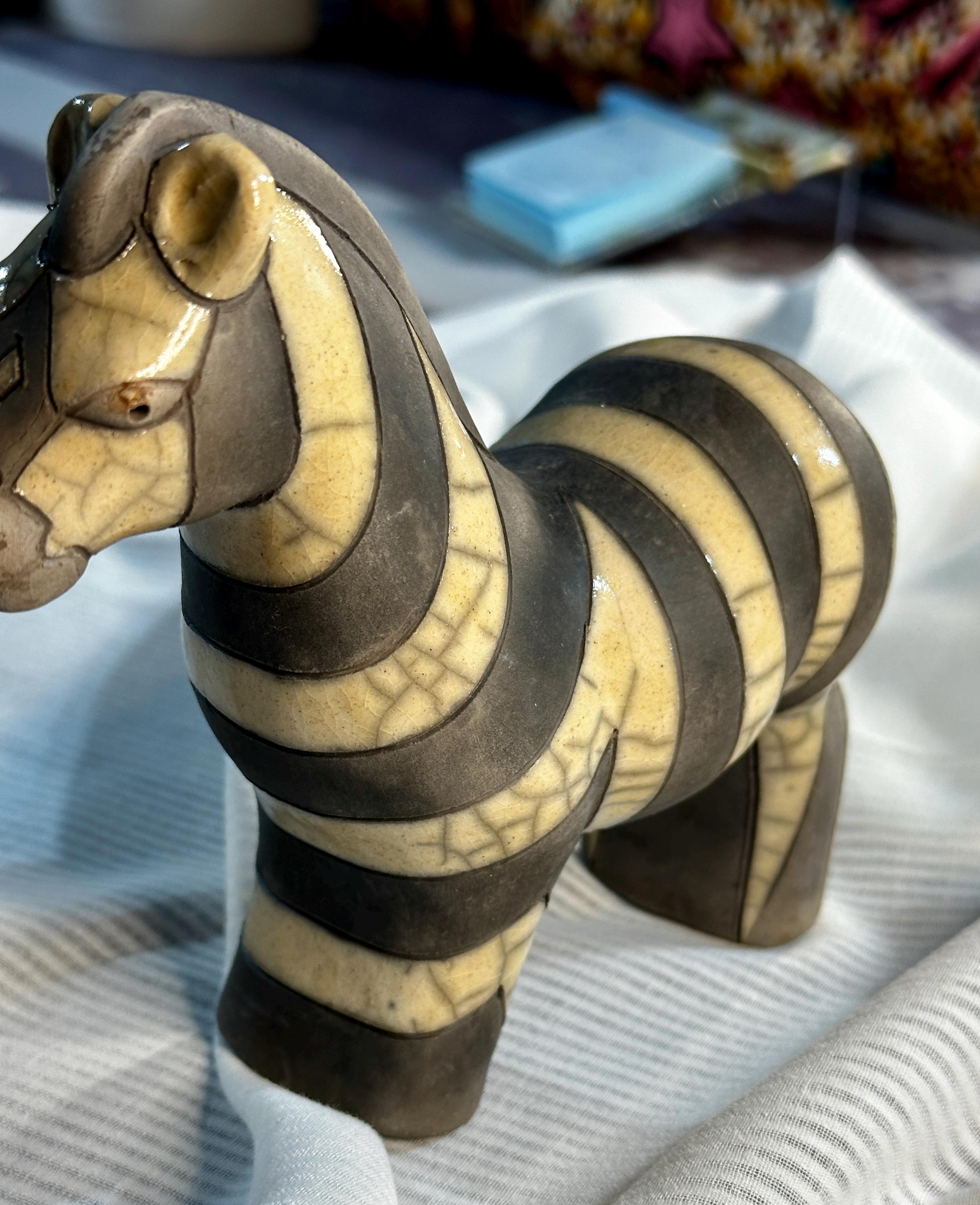 Vintage South African Raku the Fenix Pottery Zebra Figurine - Signed - Etsy