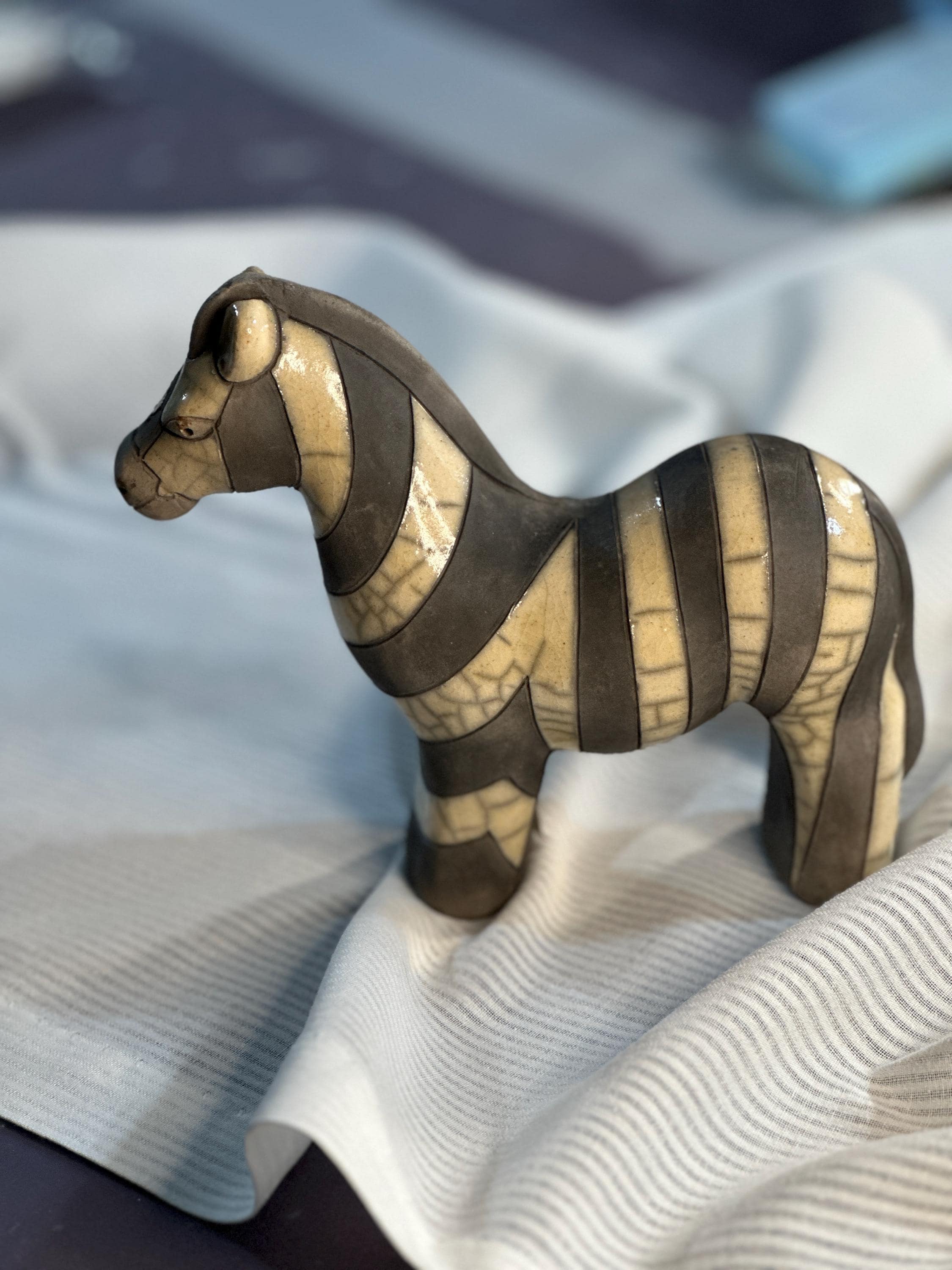 Vintage South African Raku the Fenix Pottery Zebra Figurine - Signed - Etsy