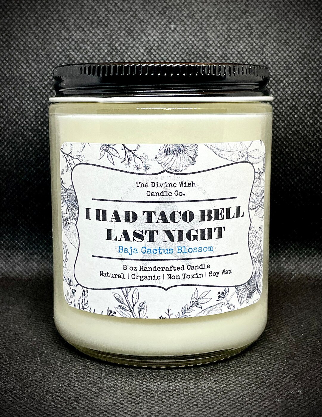 I Had Taco Bell Last Night Candle Taco Bell Candle Funny - Etsy