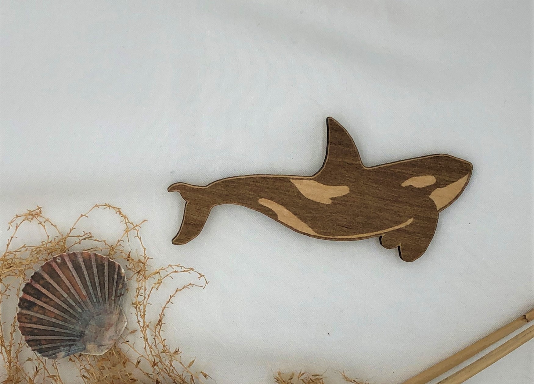 Wooden Fridge Magnets, Sea Creatures, Orca, Killer Whale, Wooden ...