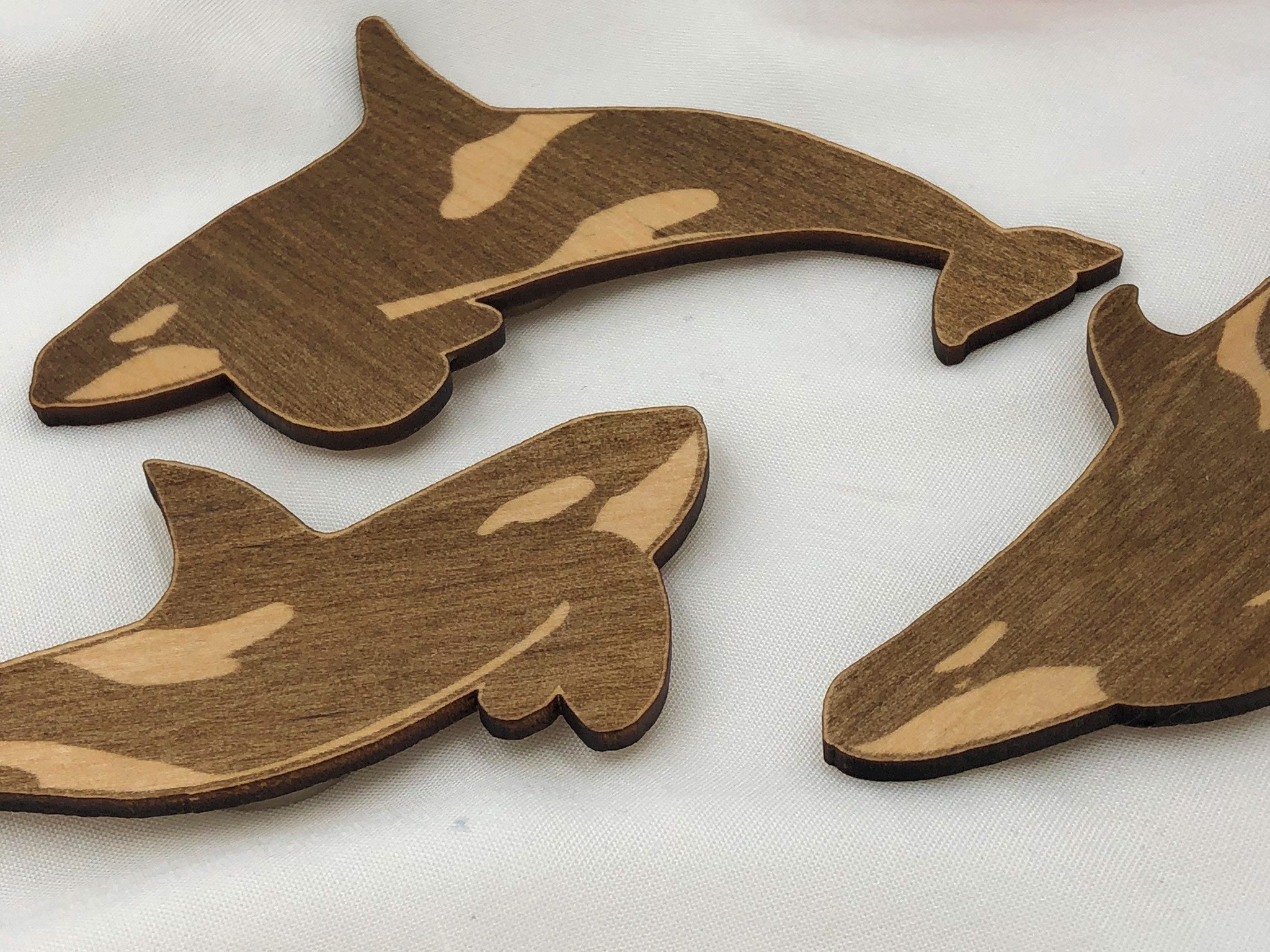 Wooden Fridge Magnets, Sea Creatures, Orca, Killer Whale, Wooden ...