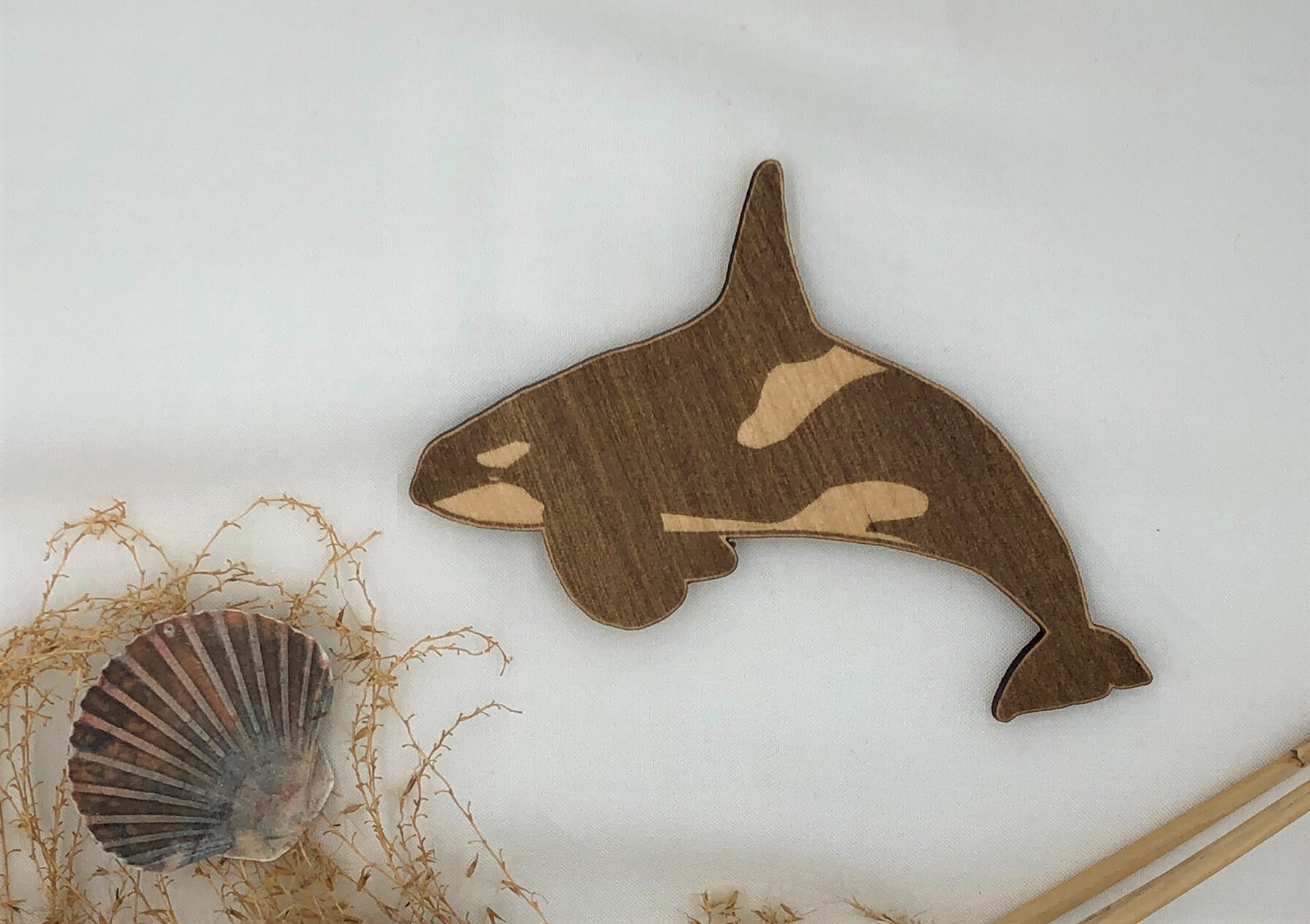 Wooden Fridge Magnets, Sea Creatures, Orca, Killer Whale, Wooden ...