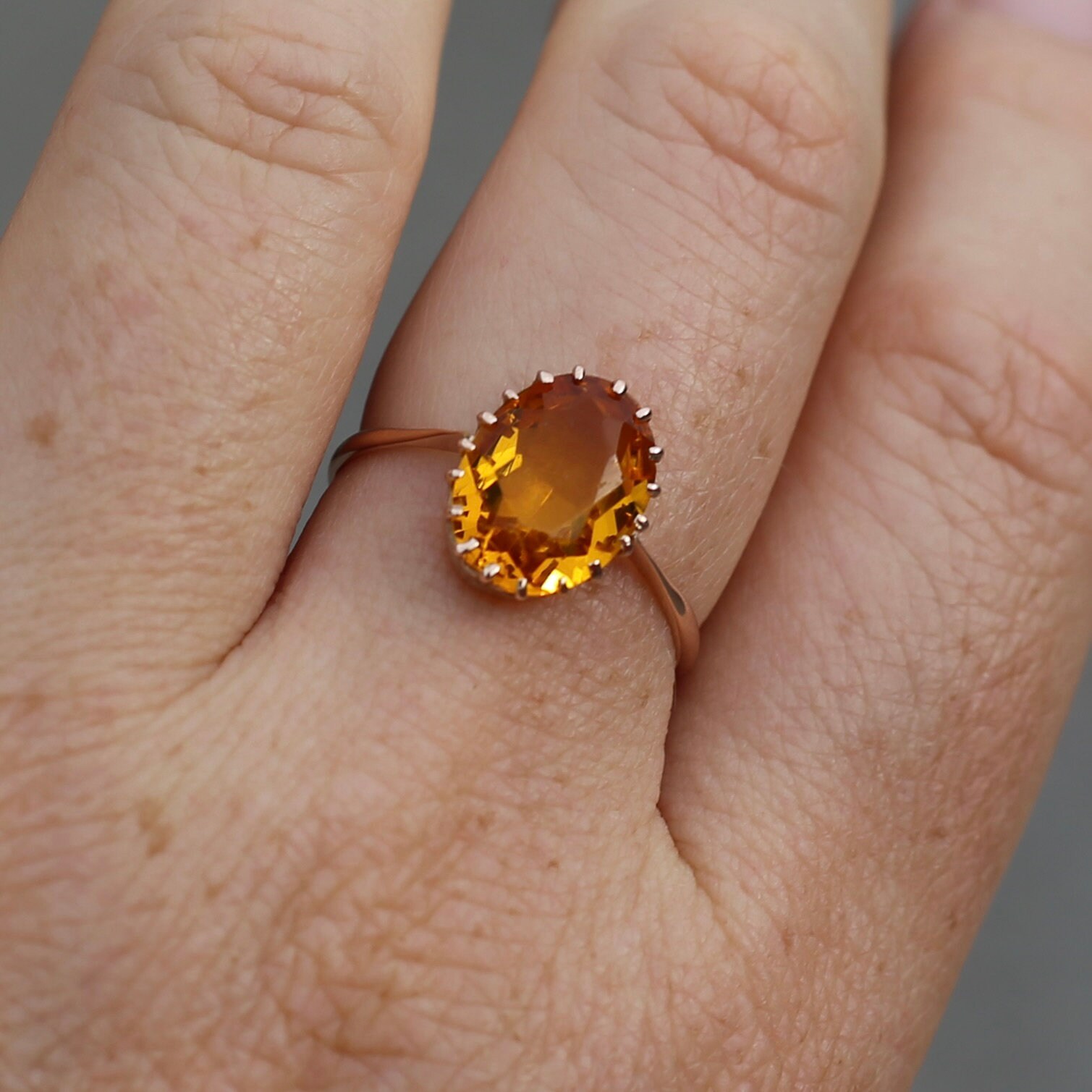 Gold-Plated Floral Two-Finger Ring | atelier-yuwa.ciao.jp