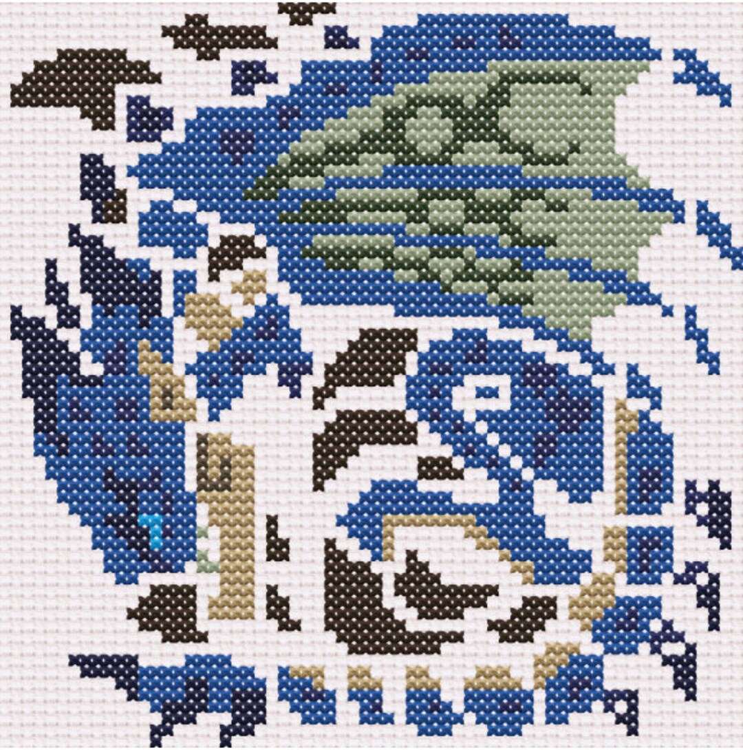 MHW Azure Rathalos Cross Stitch Pattern - Etsy