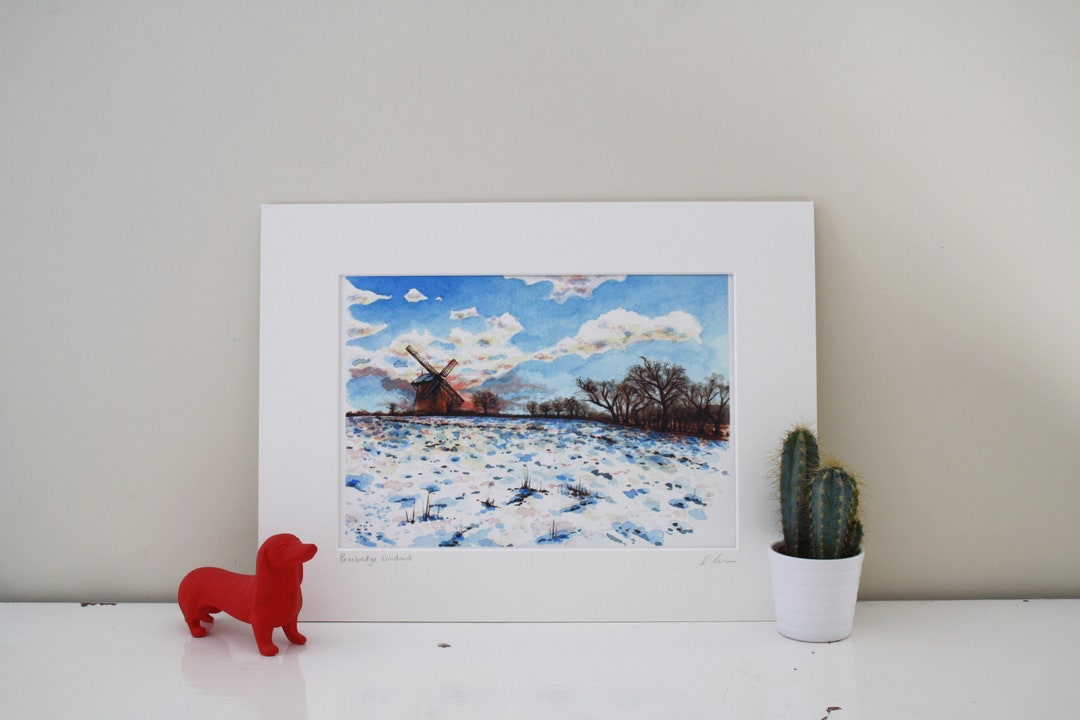 Bembridge Windmill, Isle of Wight Art Print - Etsy