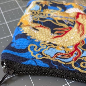 Chinese Golden Dragon Coin Purse Zippered Pouch - Etsy