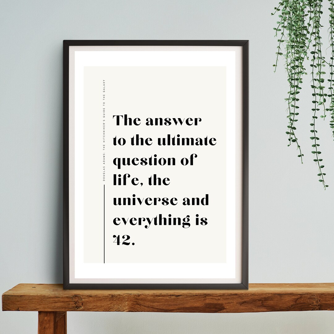 The Hitchhiker’s Guide to the Galaxy Quote Digital Print | Classic ...