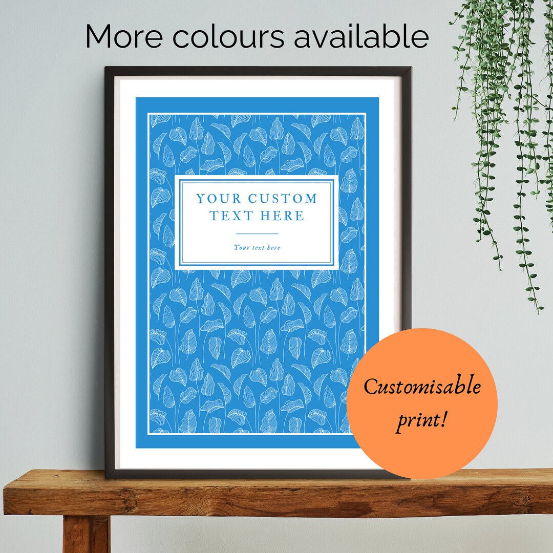Custom Book Cover Digital Print | Classic Literature Wall Art | Book ...