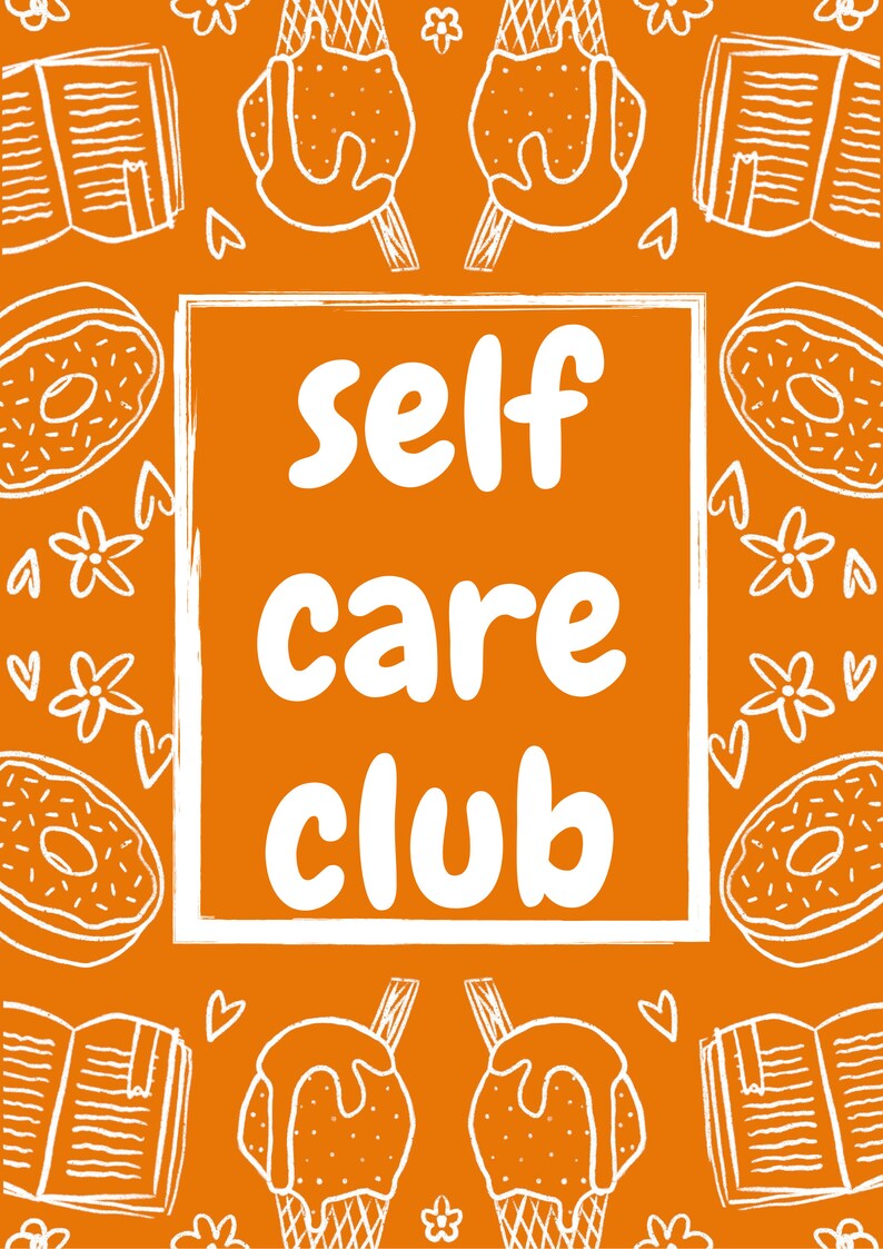 Self Care Club Print Digital Art Instant Download - Etsy