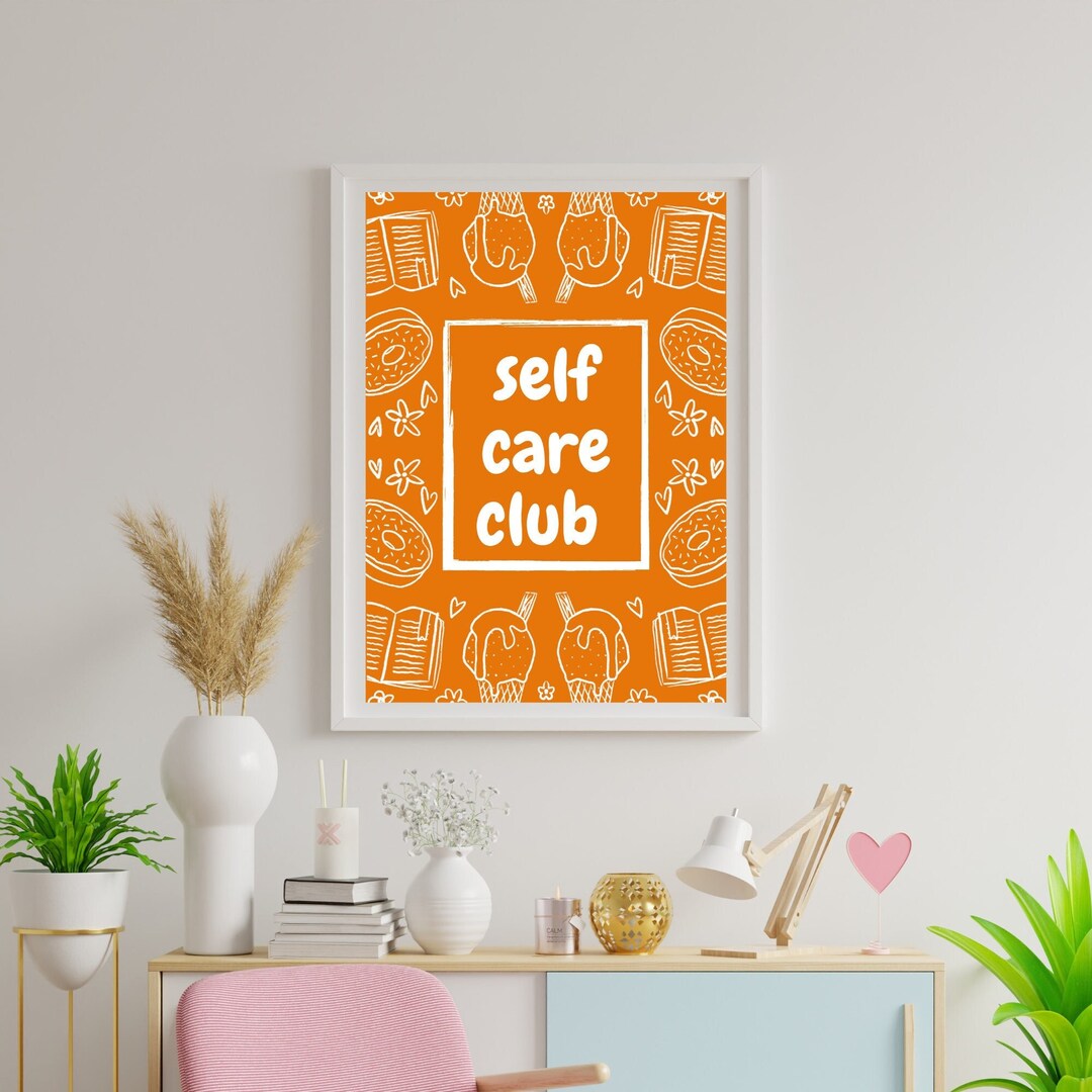 Self Care Club Print Digital Art Instant Download - Etsy