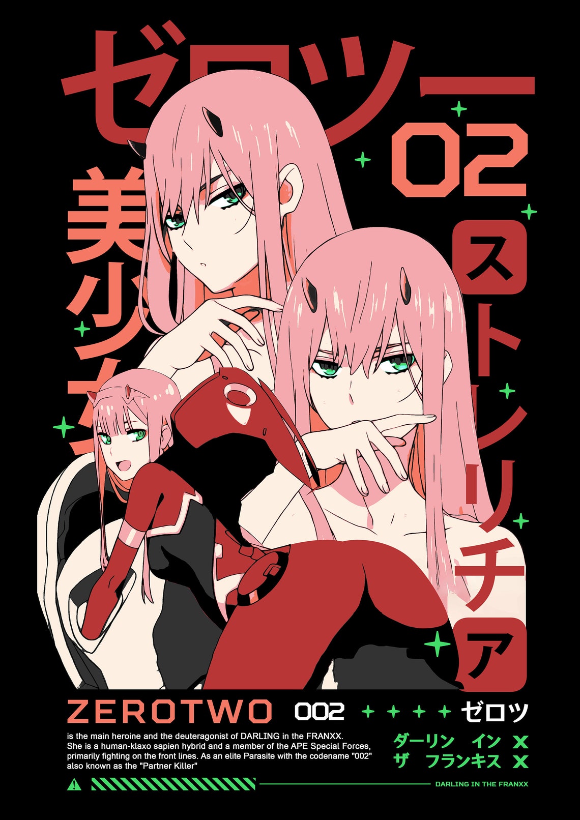 Zero-two 11in X 17 in Print | Etsy