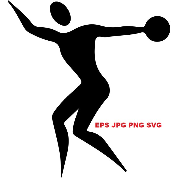 Discus Thrower Svg - Etsy