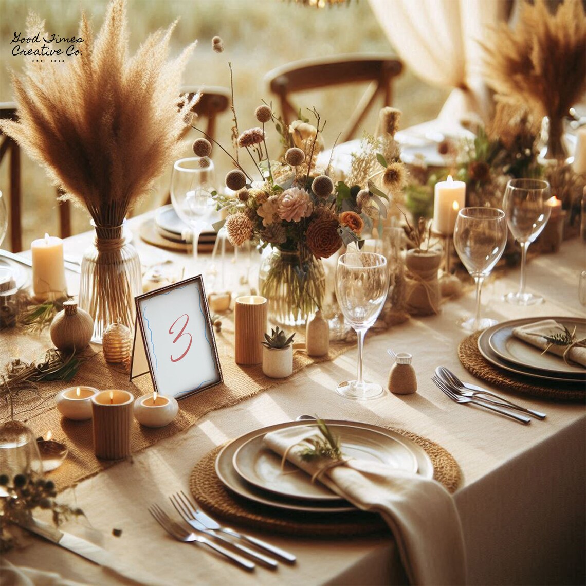 Handwritten Table Number Template Fun Wavy Border Table Number Wedding ...