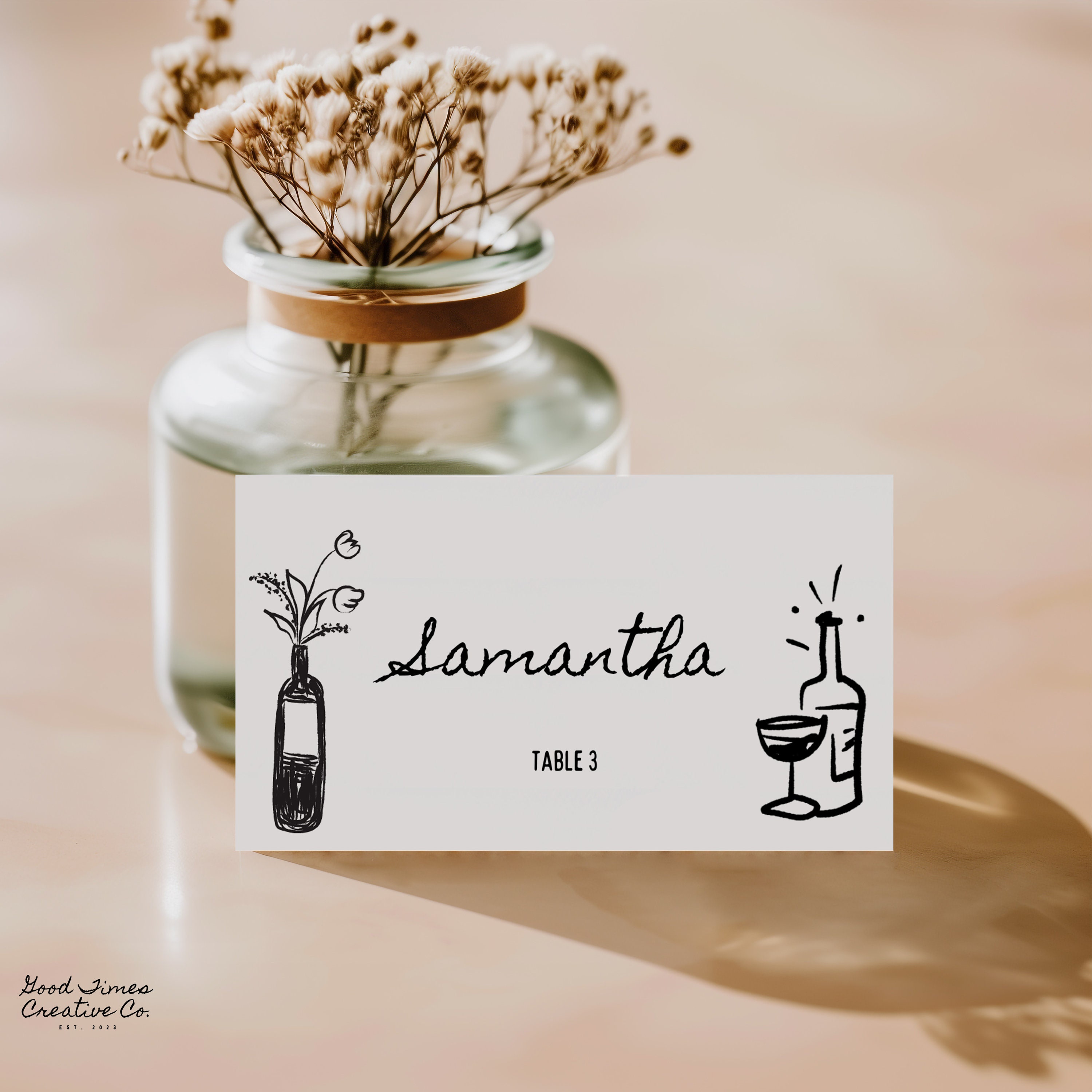 Wedding Place Cards Templates Wedding Place Card Wedding Guest Name ...