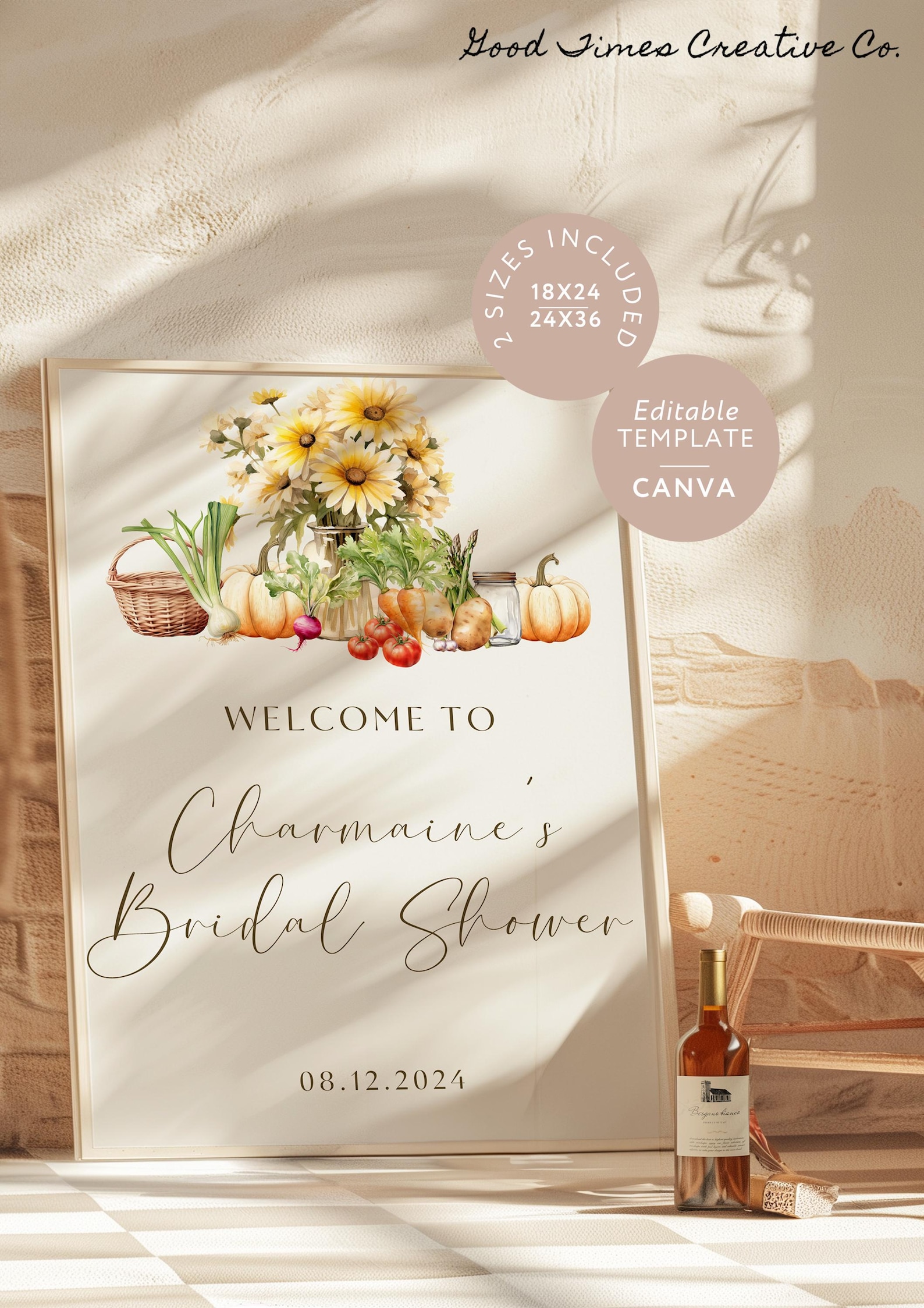 Fresh off the Market Bridal Shower Sign, Welcome Sign, Farmers Market ...