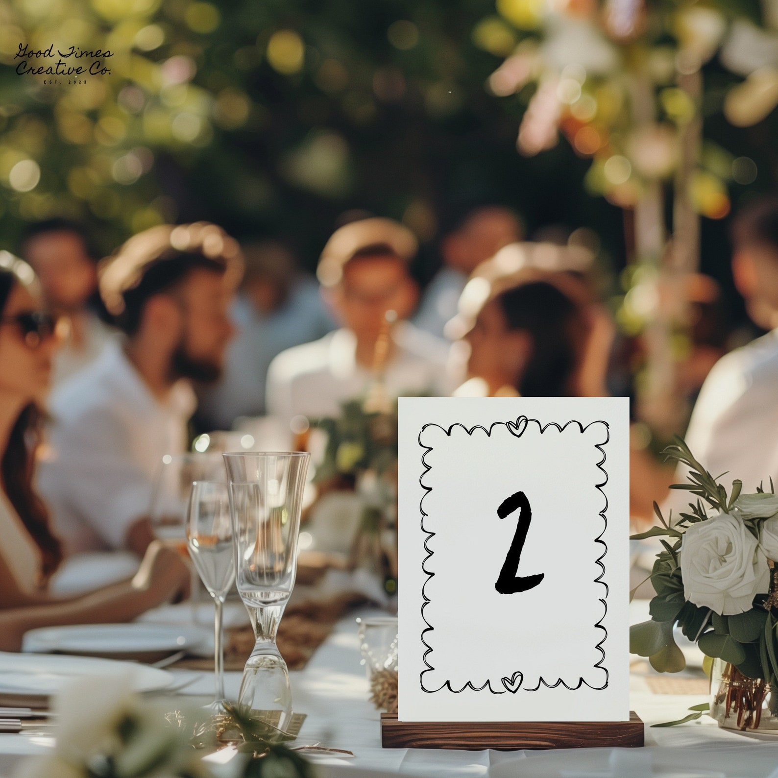 Handwritten Table Number Template Whimsical Table Number Wedding Table ...