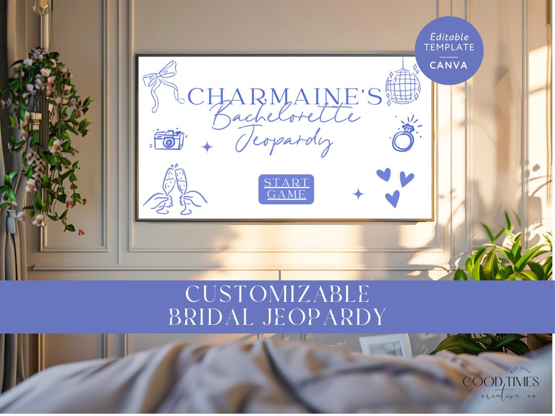 Bachelorette Jeopardy Game: Editable Bridal Shower Party (canva) - Etsy