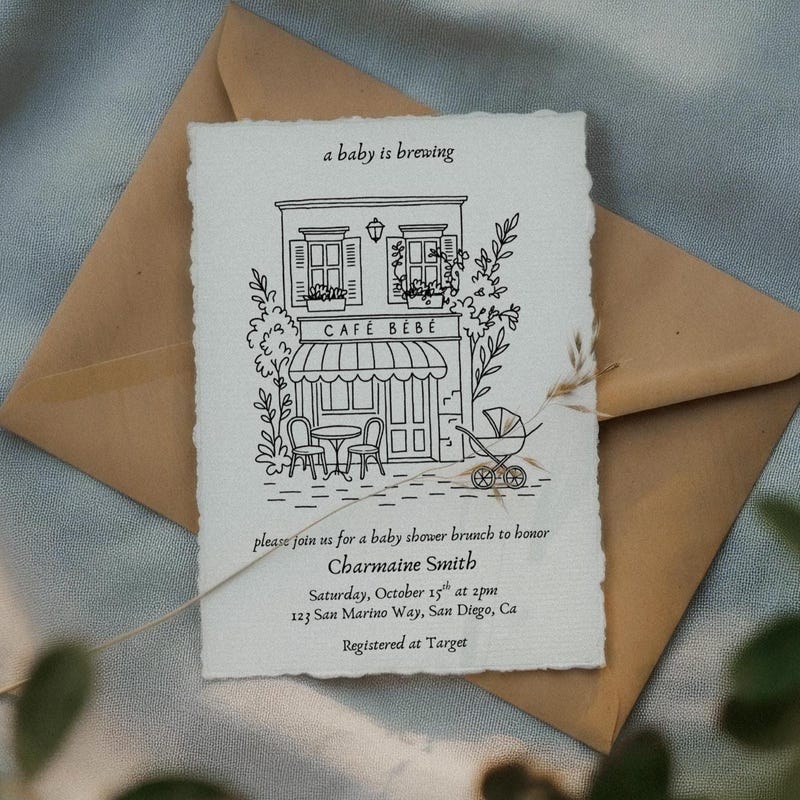 Cafe Evite Baby Shower - Etsy