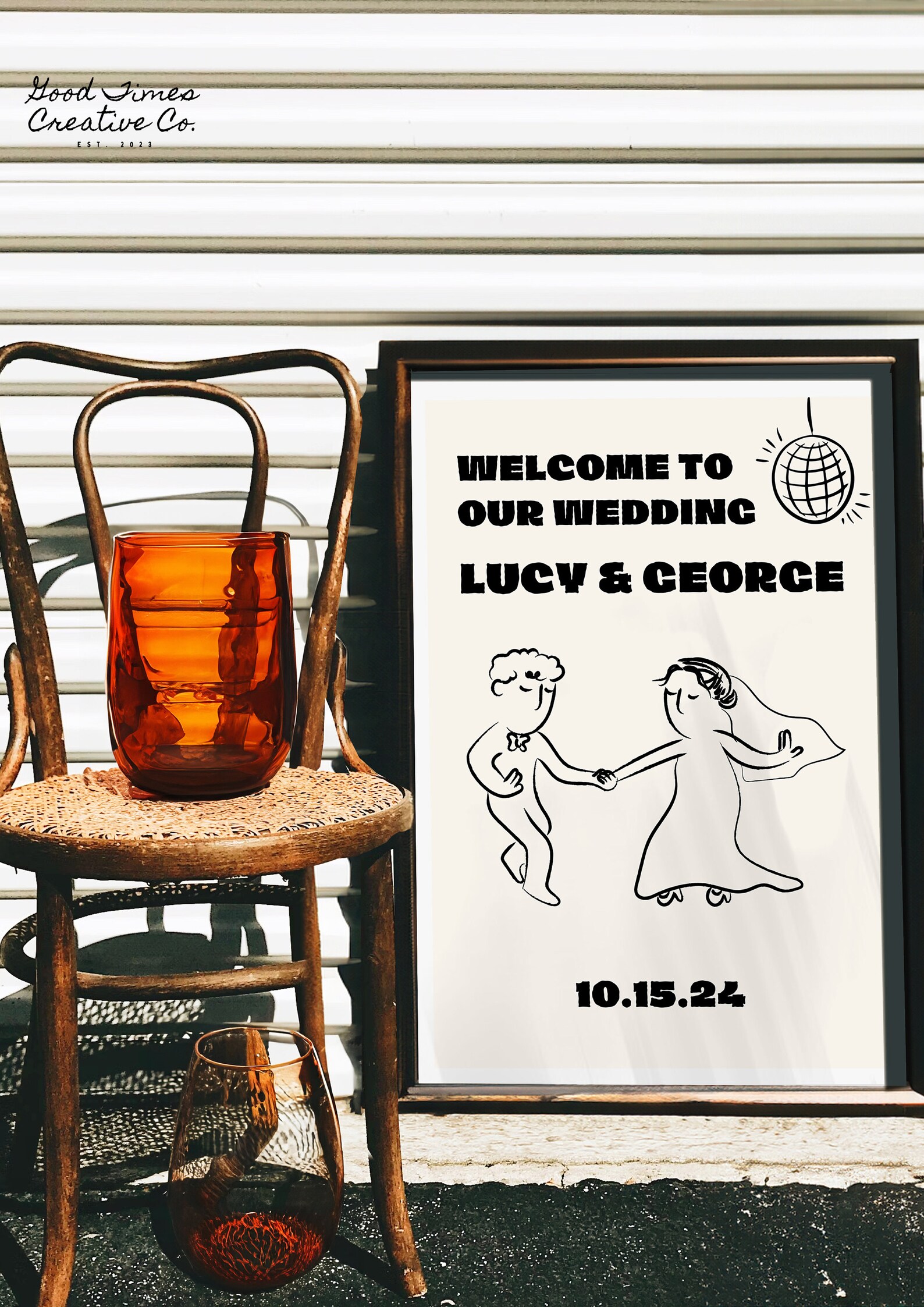 Whimsy Hand Drawn Wedding Welcome Sign Template Wedding Illustrations ...