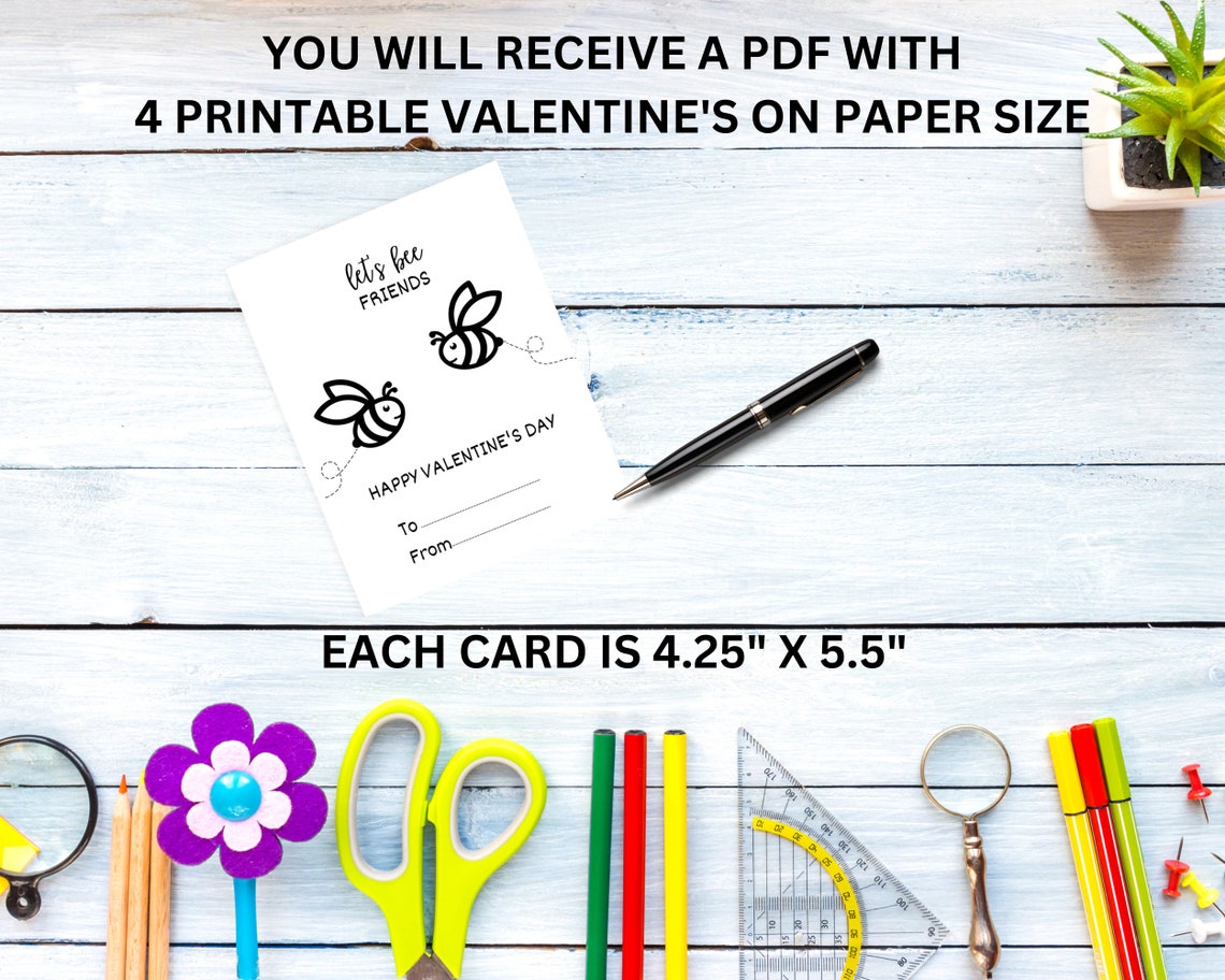 Black & White Valentine's Day Cards for Kids (printable PDF) - Etsy