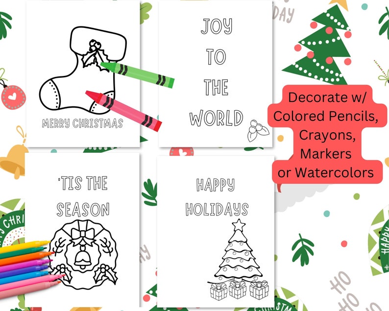 The Ultimate Christmas Coloring Pages - Etsy