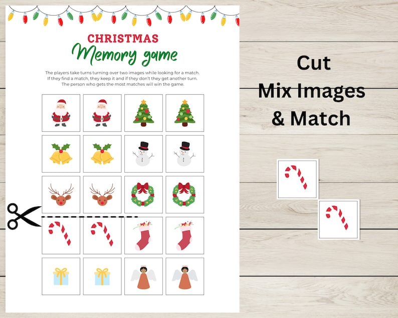 Christmas Scavenger Hunt | Christmas Bingo | Christmas Memory Game ...