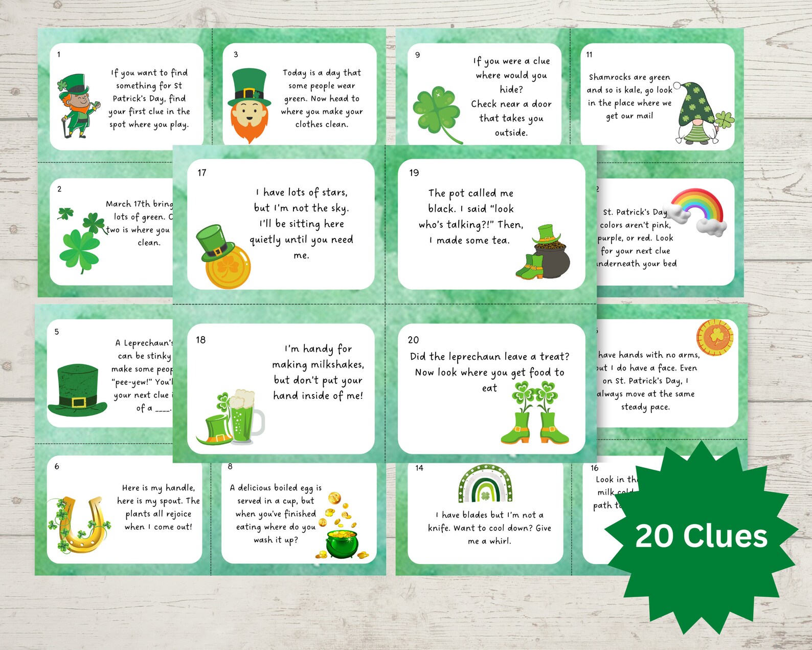 St. Patrick's Day Scavenger Hunt, St. Patrick's Day Treasure Hunt ...