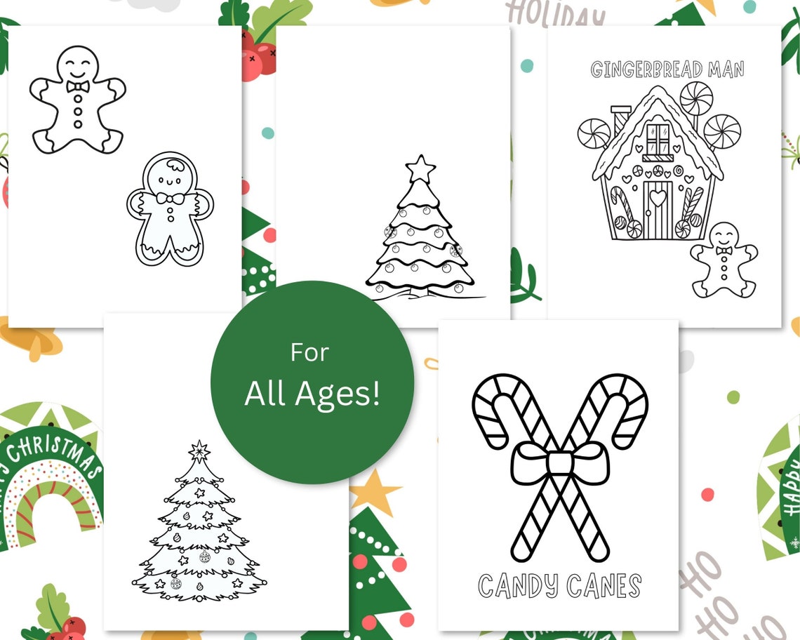 The Ultimate Christmas Coloring Pages - Etsy