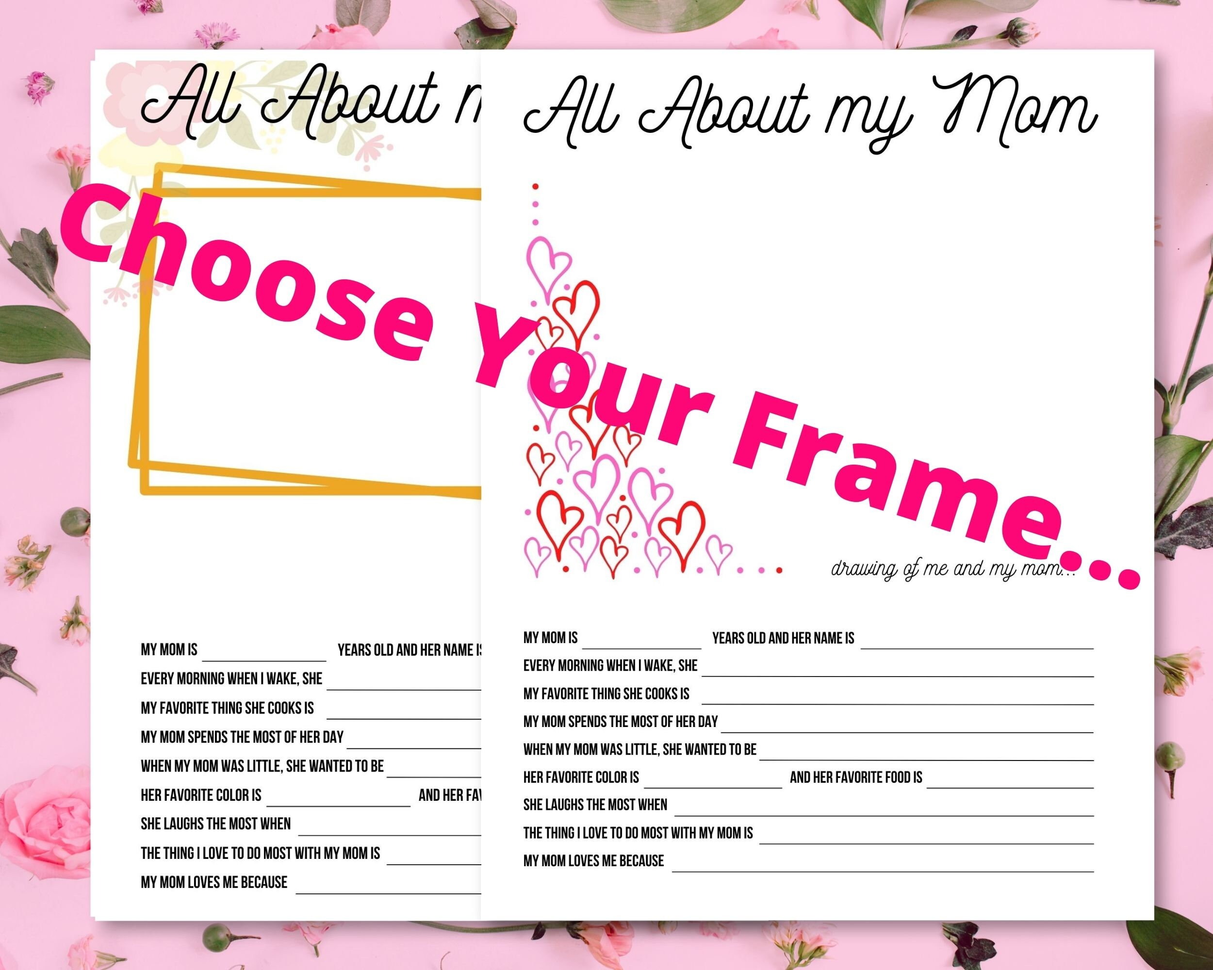 All About My Mom, All About Mom, Questionnaire, Happy Mother's Day, DIY ...