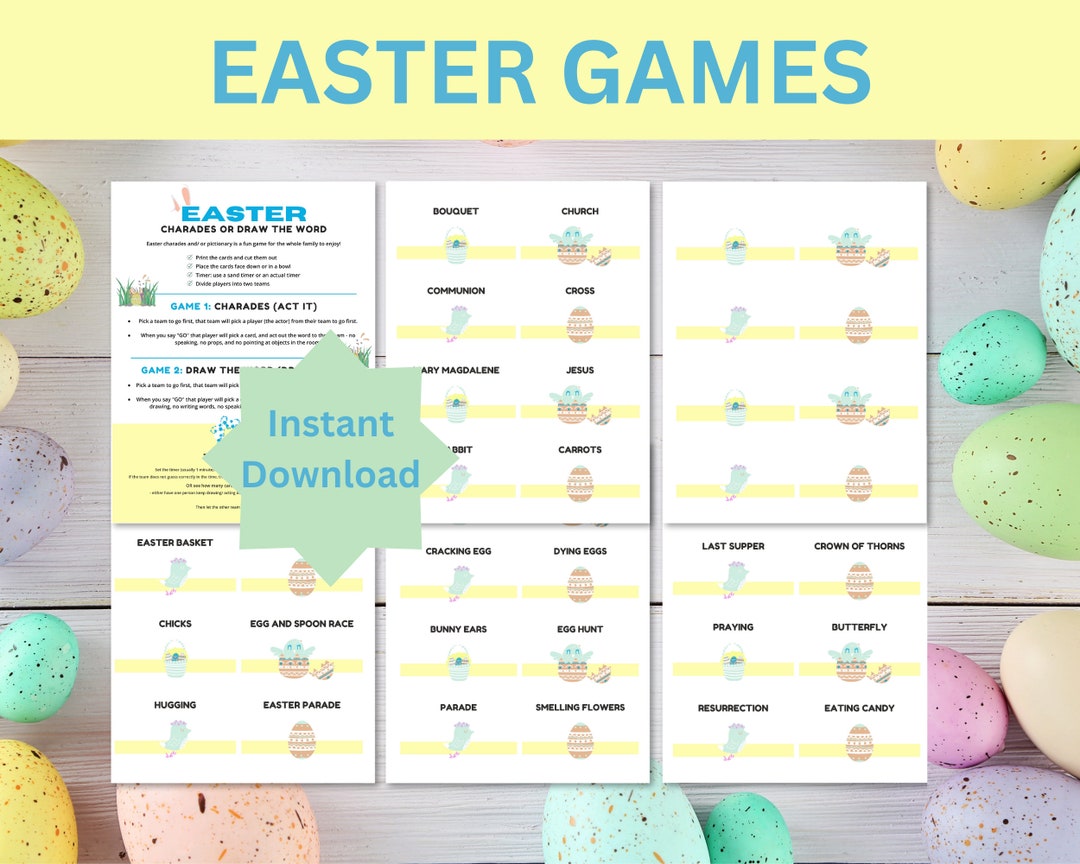 Easter Games, Easter Charades, Easter Activities, Easter Party Games ...