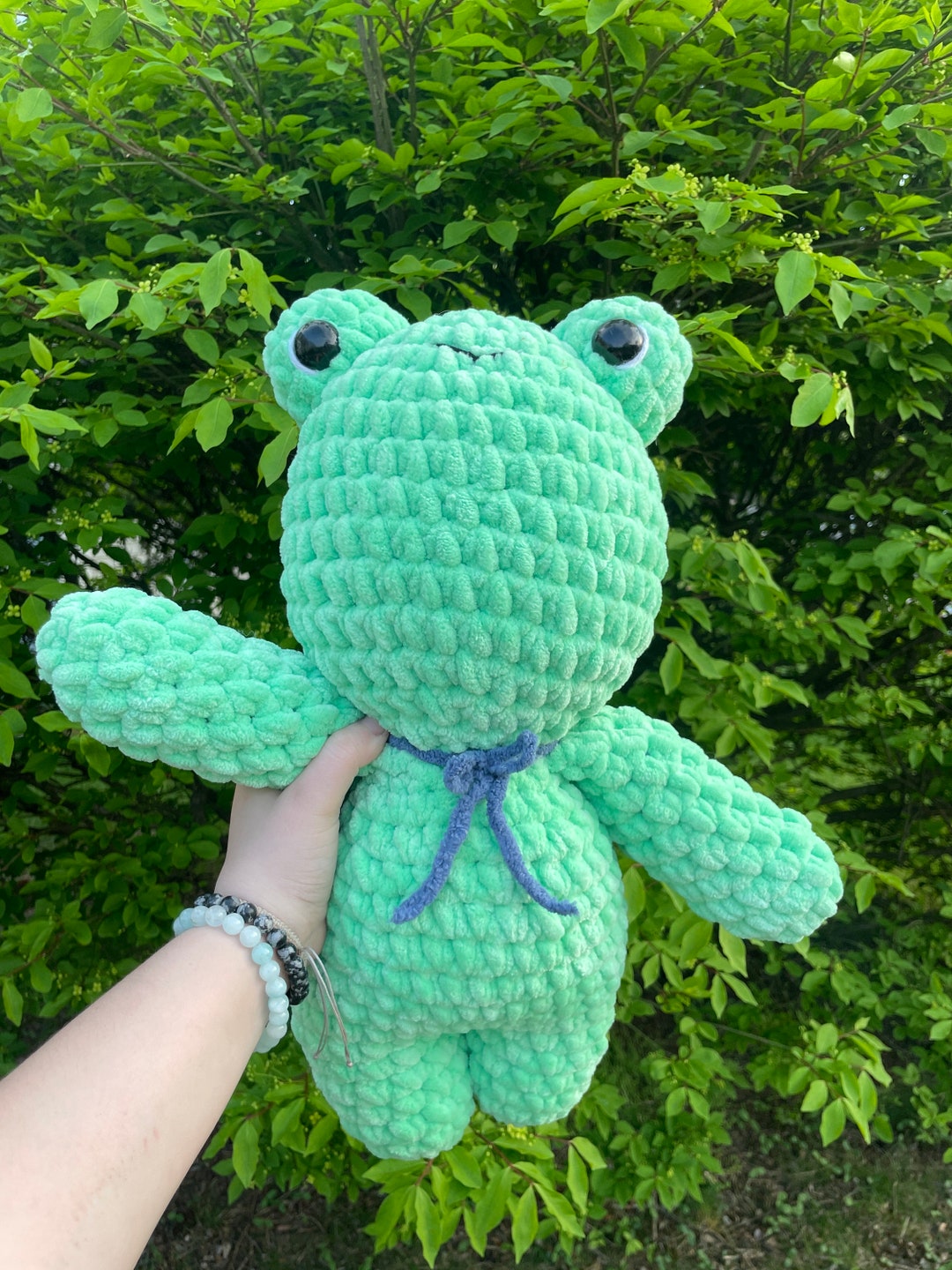 Cheeky Frog Plush Handmade Crochet Frog Plushie Amphibian Plush Frog ...